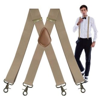 Generico Bretelles homme pour personnes &acirc;g&eacute;es, bretelles &eacute;lastiques de travail sous v&ecirc;tements, accessoires de mode confortables pour style vintage et formel, C