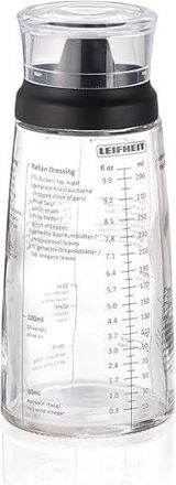 Leifheit Shaker pour vos assaisonnements, shaker vinaigrette, verre doseur gradu&eacute; pour faire des m&eacute;langes, ustensiles de cuisine multifonctions, flacon doseur 