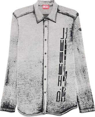 Diesel Hemd mit abstraktem Print - Grau