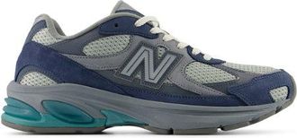 New Balance Unisex 2010 in Blau/Gr&uuml;n/Grau, Leder, Gr&ouml;&szlig;e 37.5