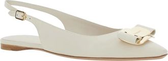 Ferragamo Femme, Chaussures, Blanc, Taille: 37 EU Zelmi Ballerines Slingback