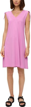 s.Oliver Kleid mit V-Ausschnitt und Binde-Detail