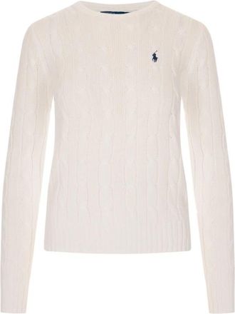 Ralph Lauren Cable-Knit Baumwoll-Rundhalspullover - - Knitwear - Damen - Wei&szlig; - XS