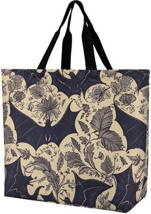 Generic Imprim&eacute; Chauves-Souris Sac A Main Femmes L&eacute;ger Sacs De Courses Grand Sac &Agrave; Bandouli&egrave;re Pour Plage Universit&eacute; Quotidienne