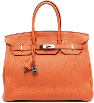 Herm&egrave;s Crossbody Bags - Togo Birkin Retourne 35 - Gr. unisize - in Orange - f&uuml;r Damen