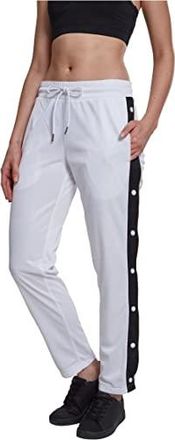 Urban Classics Femme Ladies Button Up Track Pantalon de sport, Blanc (Wht/Blk/Wht 00863), XS EU