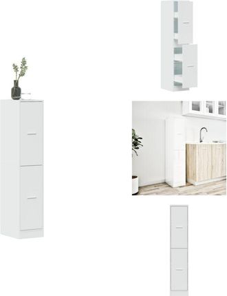 vidaXL Apothekerschrank Hochglanz-Weiß 30x41x144,5 cm Holzwerkstoff - Apothekerschrank - Apothekerschränke - Apothekermöbel - Apotheker Sideboard