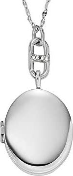 Fossil Collier pour femmes Locket Collection Collier à chaîne en acier inoxydable, longueur : 400mm+50mm, JF04427040