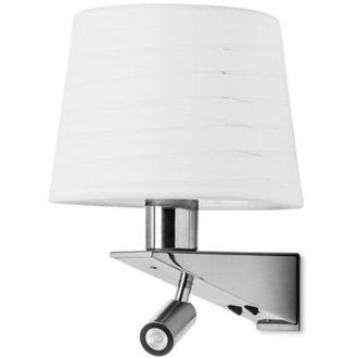 Leds - C4 Gloss - led 2 Light Innenwandleuchte Chrom, Nickel Satin mit Leselampe, E27 - Leds-c4