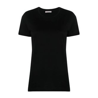 Moncler Femme, Tops, Noir, Taille: 36 FR T-shirt &agrave; patch logo