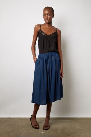 Gerard Darel Jupe courte en satin pliss&eacute; - DINAH - Encre
