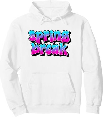 BDAZ Spring Break Graffiti Blau Rosa Kreuzfahrt Strand Urlaub Pullover Hoodie