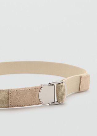 Mango Ceinture &agrave; empi&egrave;cements cuir beige - Homme - 100 - MANGO MAN