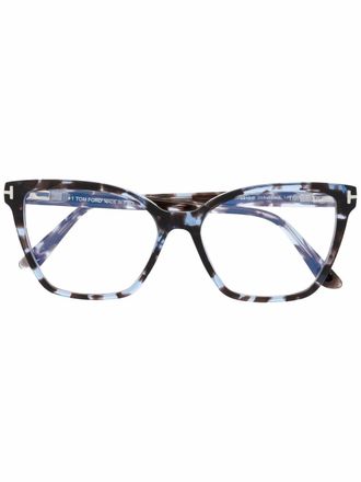 Tom Ford Eyewear lunettes de vue à monture papillon - Marron
