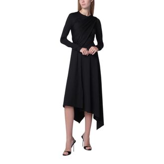 Victoria Beckham Robe portefeuille longue - Femme - Robes - Noir - Taille: 34 FR