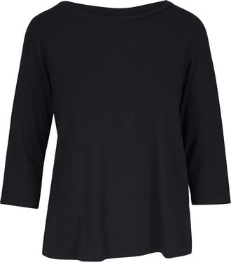 Majestic Filatures T-Shirt mit Stretchanteil - Schwarz