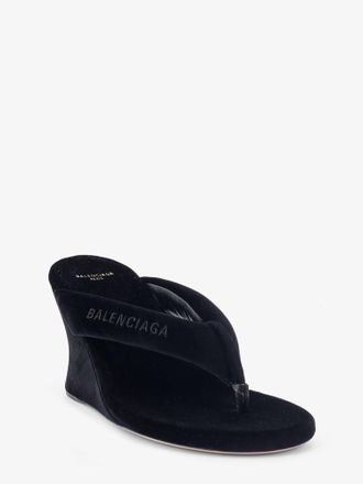 Balenciaga Womens Sandals Gaeta Velvet Black Cotton-Viscose-Elastane Cotton/viscose/elastane