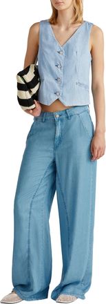 Benetton Damen Gilet 2dhjdj010 Herren Weste, blau, S