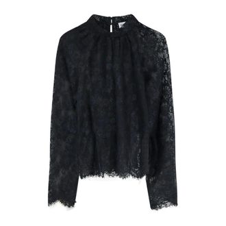 Self Portrait Femme, Blouses et Chemises, Noir, Taille: 42 FR Pf26 Lace Blouse