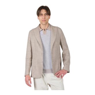 Barba Leinen- und Wolljacke f&uuml;r M&auml;nner - - Jackets - Herren - Beige - M