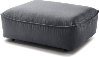 Studio Copenhagen home24 Polsterhocker 103 x 42 x 90cm Grau/Steingrau Webstoff Saia: Steingrau