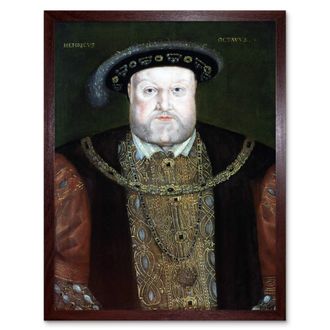 Fine Art Prints Portrait Old King Henry VIII England Painting Royal Historic Art Print Framed Poster Wall Decor 12x16 inch Portr&auml;t K&ouml;nig Malerei k&ouml;niglich Wand Deko