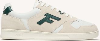 Faguo Baskets en cuir blanc et vert