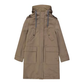Brunello Cucinelli Braune Baumwollparka f&uuml;r Frauen - - Coats - Damen - Braun - S