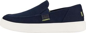 HeyDude Sunapee Canvas - Chaussures pour Hommes - Baskets avec Semelles Confortables - Style Mocassin, Navy/White, 41