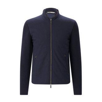 Maurizio Baldassari Homme, Vestes, Bleu, Taille: 3XL Blouson en laine m&eacute;rinos