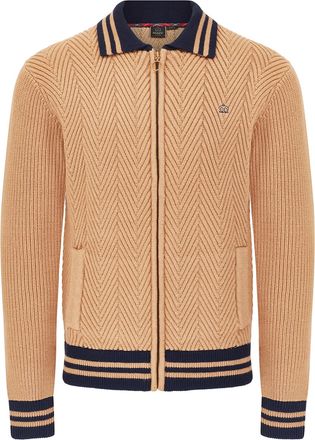 Merc Herren Harlesden Sweater Cardigan, hautfarben, L