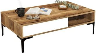 Dmora Couchtisch Diadem 105x60x32,6h cm Braun Zeitschriften