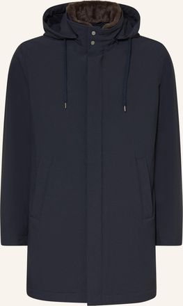 Herno Herno Parka Mit Abnehmbarem Kunstfell Und Abnehmbarer Kapuze blau