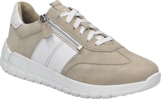Josef Seibel Keilsneaker JOSEF SEIBEL Gabby 01, Damen, Gr. 39, sand kombiniert, Leder, kontrastfarbene Details, Schuhe, Freizeitschuh, Halbschuh, Schn&uuml;rschuh in H-