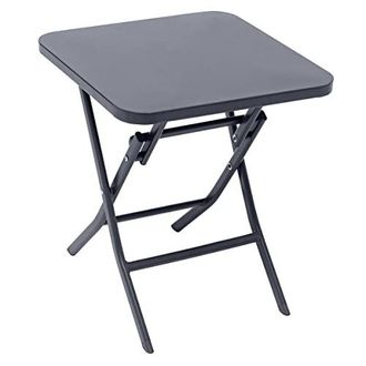 Hesperide Table dappoint de Jardin Carr&eacute;e Greensboro Gris Graphite - 40 x 40 cm - Acier Trait&eacute; Epoxy Antirouille