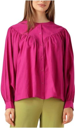 Ydence Fuchsia Bluse Hester - Stilvolle Damenbluse - - Blouses & Shirts - Damen - Rosa - XS