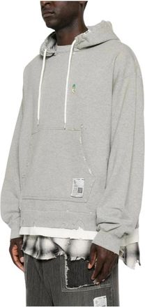 Miharayasuhiro Mihara Yasuhiro, Homme, Sweatshirts et sweats &agrave; capuche, Gris, Taille: S Triple Layered Sweat &agrave; capuche