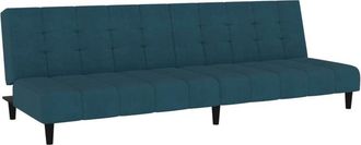 vidaXL Schlafsofa 2-Sitzer Blau Samt - Vidaxl