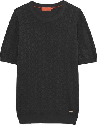 Gianni Lupo Homme, Tops, Noir, Taille: XL T-shirt en maille