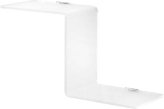 Emporium Living - Schlankes modulares Wandregal aus Kristall-Acryl, transparent, satiniert, 40 x 15 x 21 cm, modernes Design, mit Wandbefestigung, hergestellt 