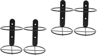 Cabilock 4 Stück Wandmontiertes Weinflaschenregal Teilig Einzelner Flaschenhalter aus Robustem Metall Modernes Design für Weinaufbewahrung und Heimdekoration P