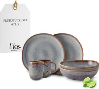 like. by Villeroy & Boch Lave beige Frühstücksset 6tlg