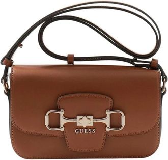 Guess Femme, Sacs, Brun, Taille: ONE Size Sac Bandouli&egrave;re Automatique &agrave; Boutons avec Poches