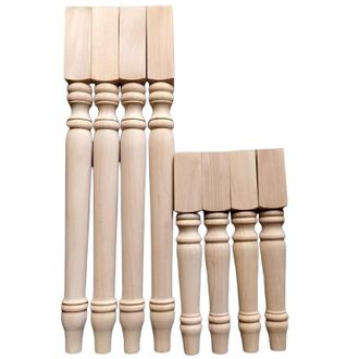 Generic Unbehandelte ESS Tischkufen Im Landhausstil - Ersatzbeine F&uuml;r K&uuml;cheninseln - 4er-Set DIY-Kaffeetisch- Und Stuhlbeine(Unpainted,75cm/29.5in)