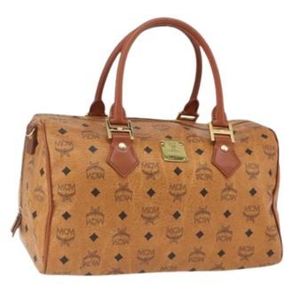 MCM Pre-owned Boston Bag - Femme - Pre-owned - Brun - Taille: ONE Size