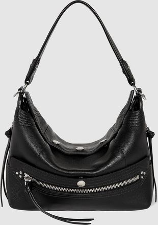 Jerome Dreyfuss Sac Lucky Hobo Cuir Noir Silver