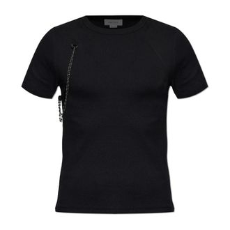 Alexander McQueen T-Shirt mit abnehmbarer Kette - - Tops - Herren - Schwarzk - M