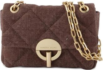 Vanessa Bruno sac porté épaule Moon matelassé à bride chaîne petit format - Marron
