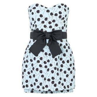 Red Valentino Kurzes Kleid mit Kirschmuster - - Dresses - Damen - Blau - XS