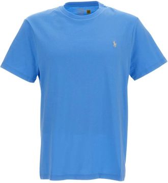 Polo Ralph Lauren Homme, Tops, Bleu, Taille: L T-shirt &agrave; Manches Courtes et Col Rond